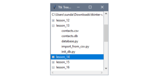 Использование виджета Treeview в Tkinter, вложенне элементы