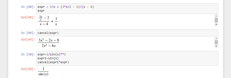 SymPy в Python — математические символы, функции и уравнения